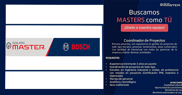 Trabajos Disponibles en Grupo Master - Plazas en Febrero 2021 ...